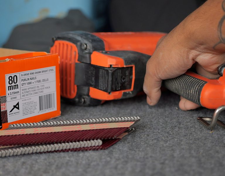 Paslode Purlin nails to make it easy - one tool all the way through ...